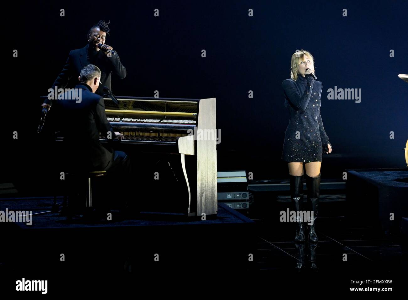 Hooverphonic (Belgium) during rehearsals at the Eurovision Song Contest ...