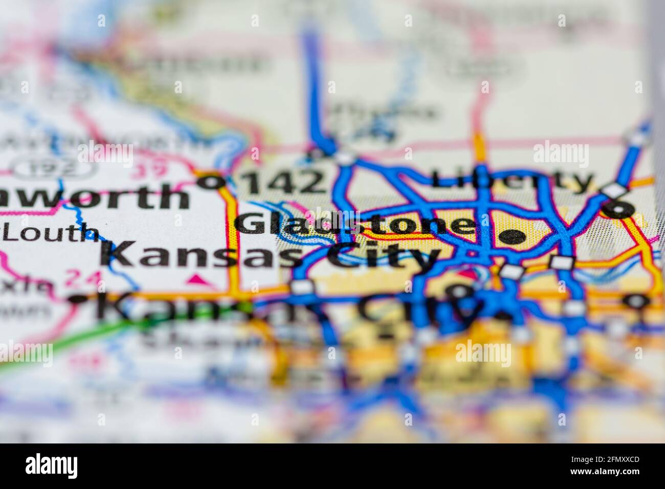 Map of gladstone kansas hi-res stock photography and images - Alamy