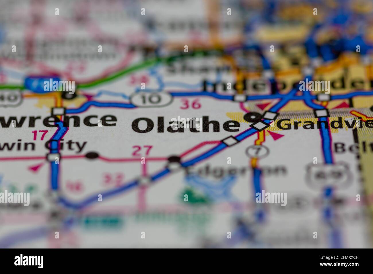 Olathe kansas map hi-res stock photography and images - Alamy