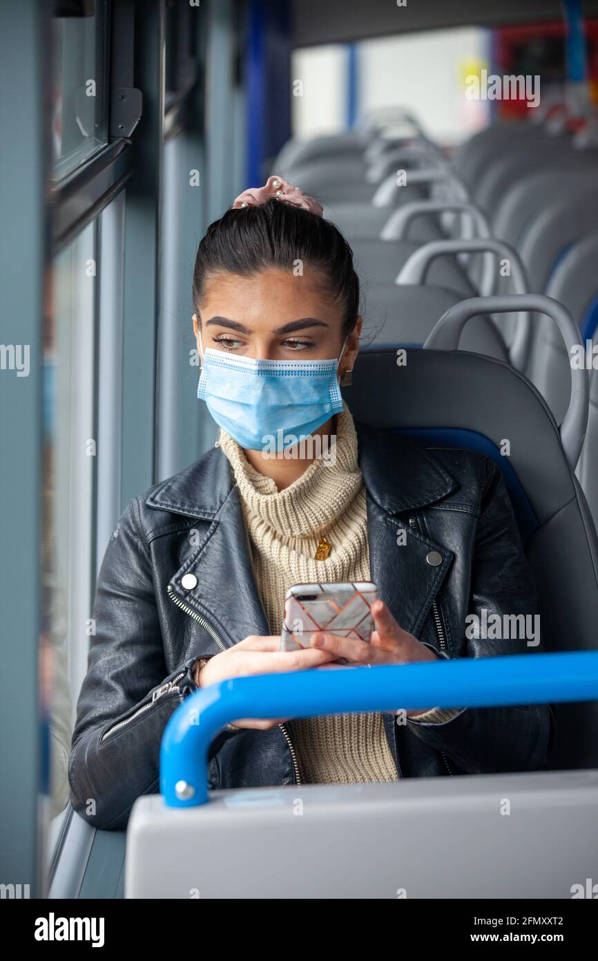 Looking out bus window on hi-res stock photography and images - Alamy