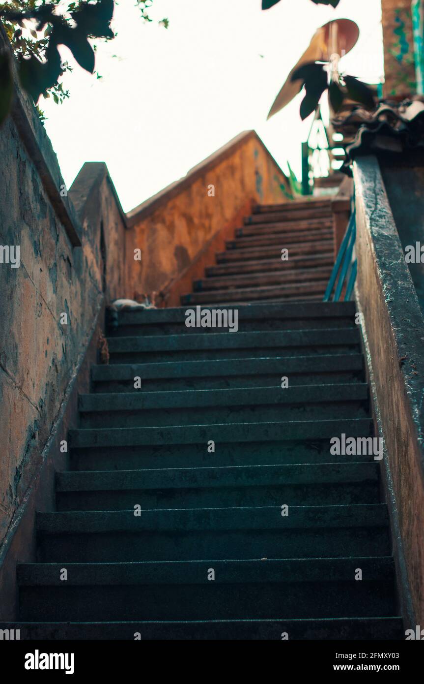 Climbing stairs concept up down hi-res stock photography and images - Alamy