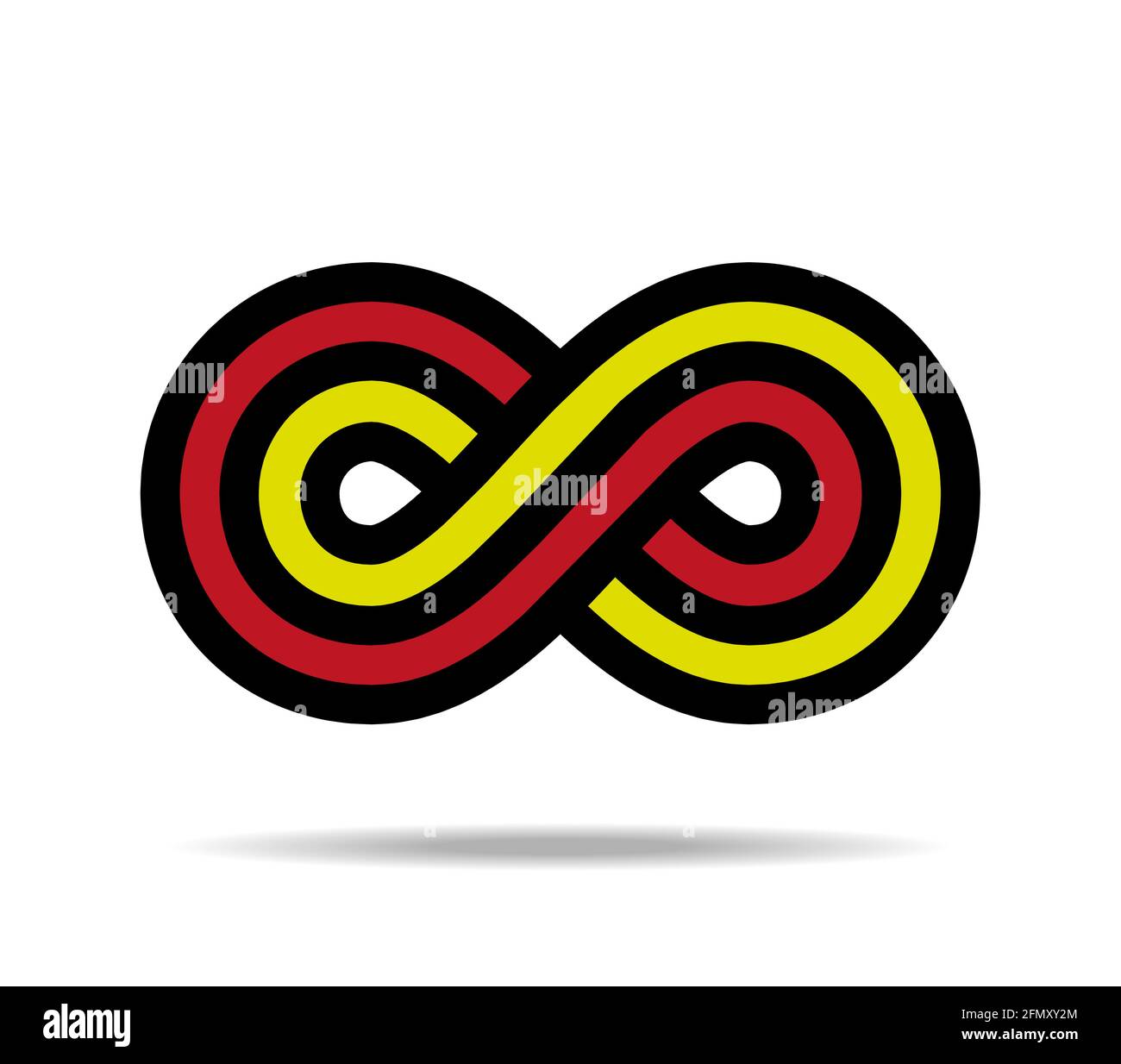 Mobius Loop Celtic Or Greek Colorful Pattern Woven From Three Lines
