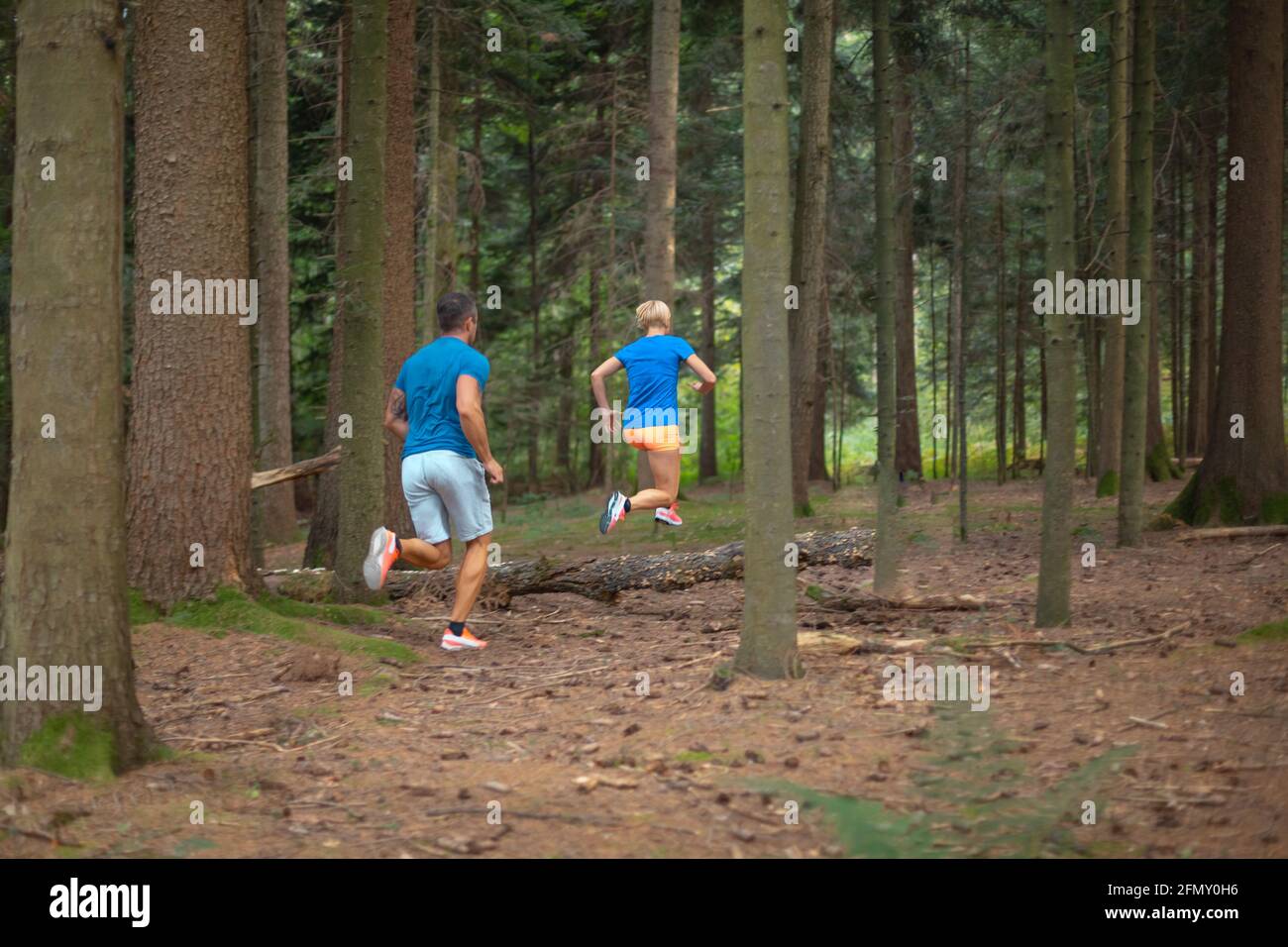 Running between trees hi-res stock photography and images - Alamy