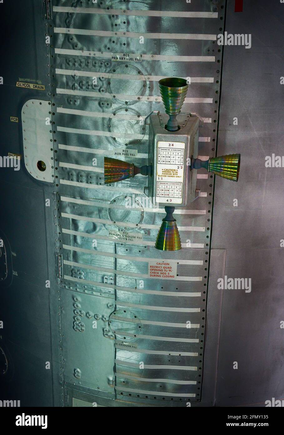 Apollo command module rocket engines, Apollo/Saturn V Center, Kennedy ...