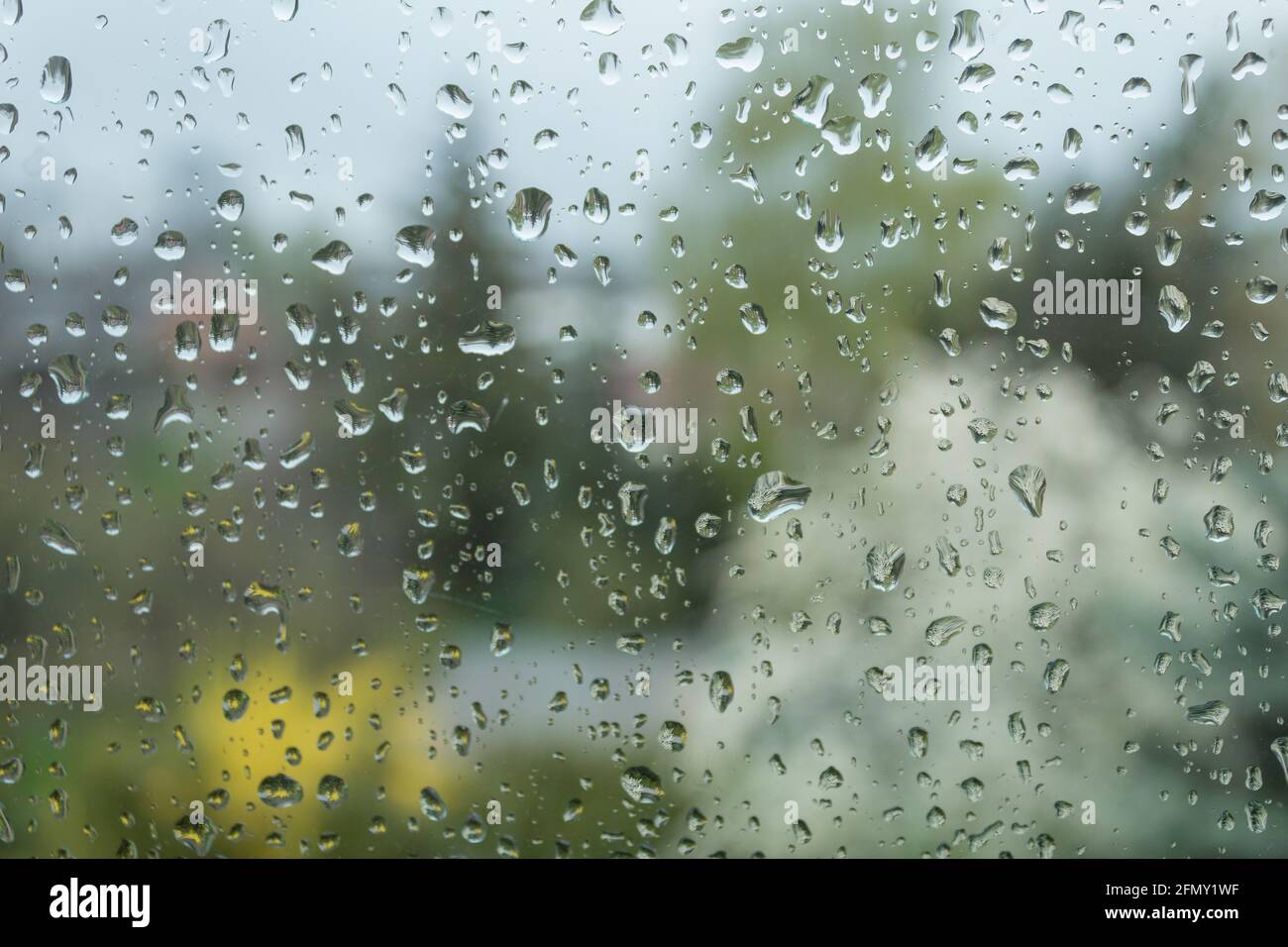 View from house window of rain hi-res stock photography and images - Alamy