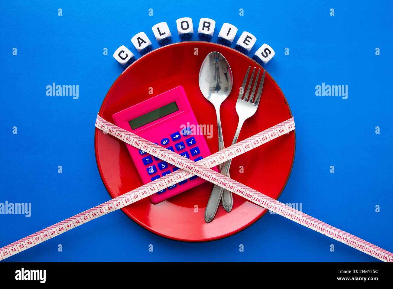 Calories counting , diet , food control and weight loss concept Stock ...