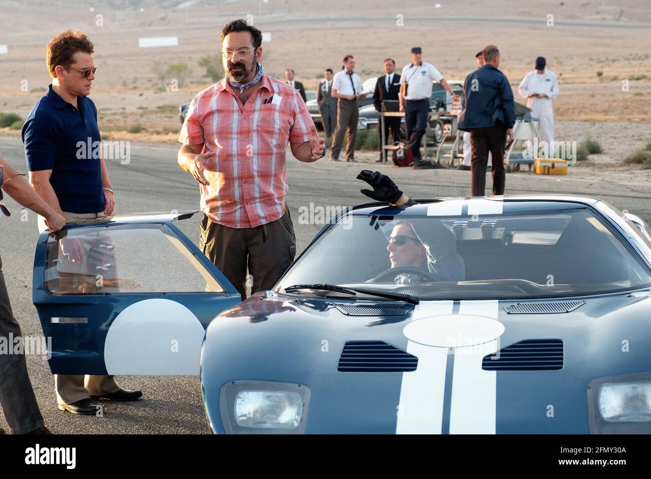 USA. Director: James Mangold , Christian Bale and Matt Damon filming a ...