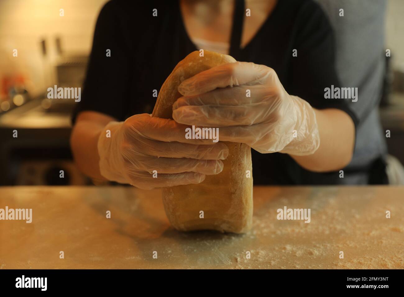 handmade fresh pasta making process. close up Stock Photo - Alamy