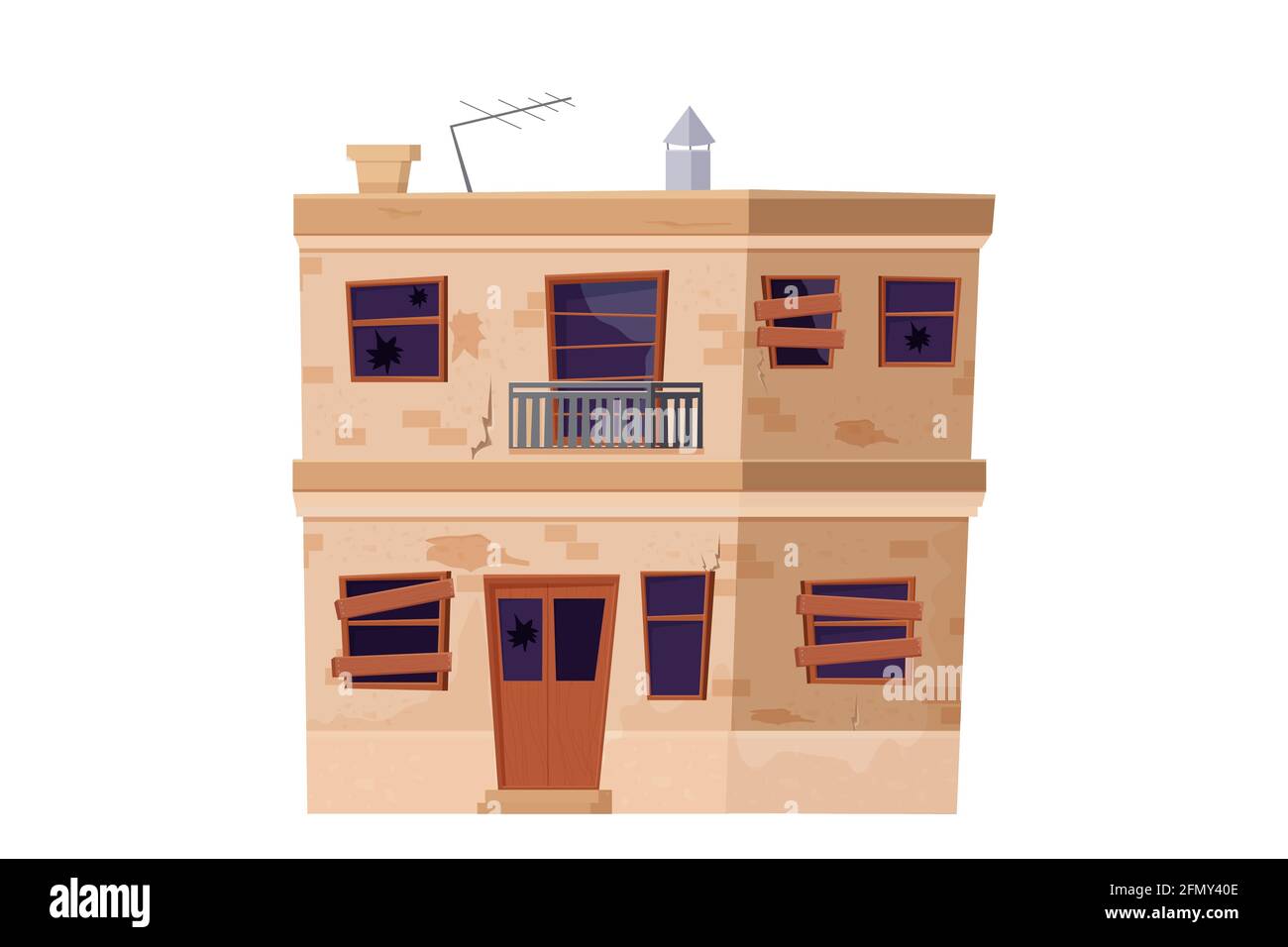 Cartoon Old Building