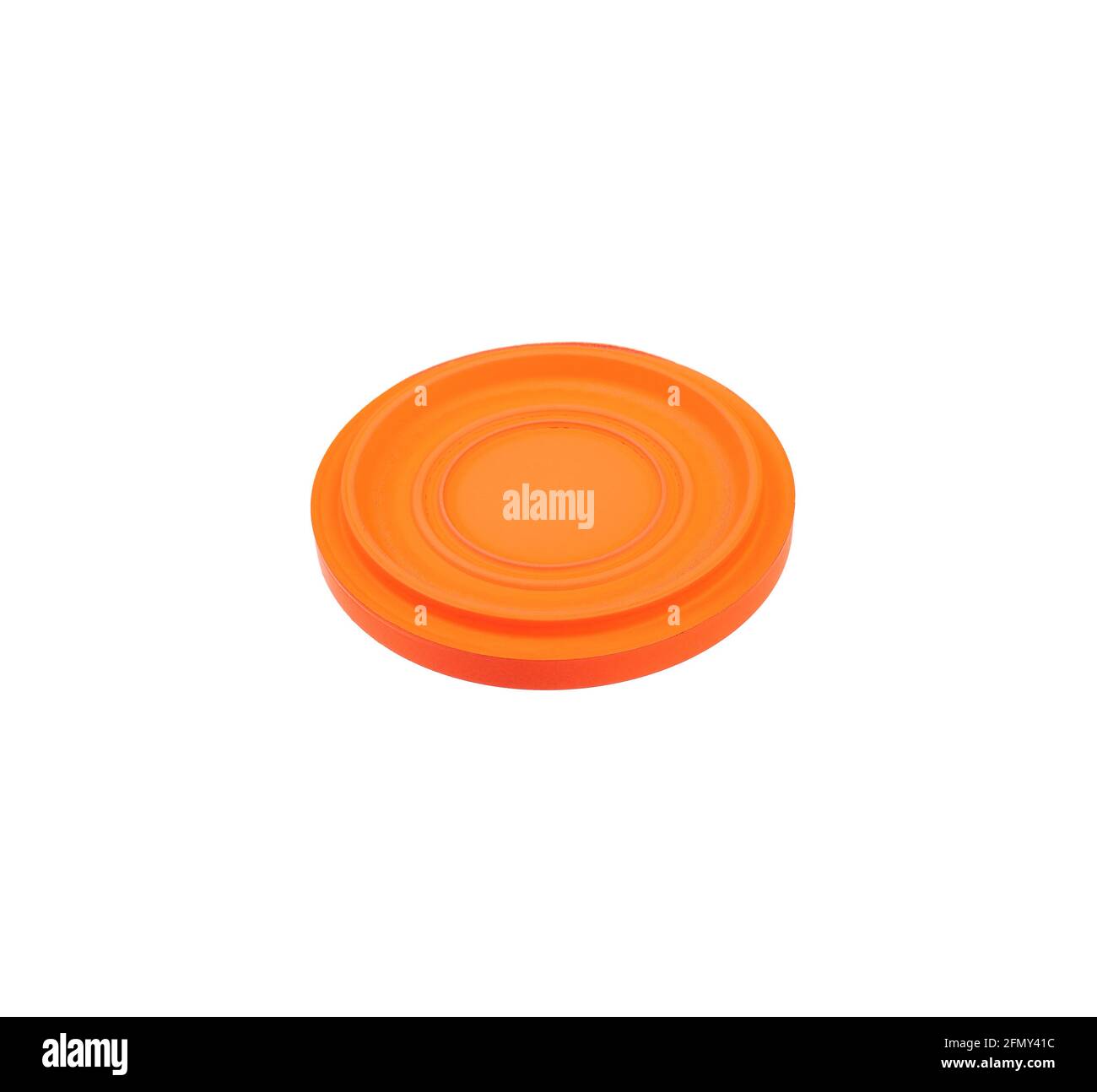 Clay targets for shotgun sport trap and skeet. Isolate on a white ...