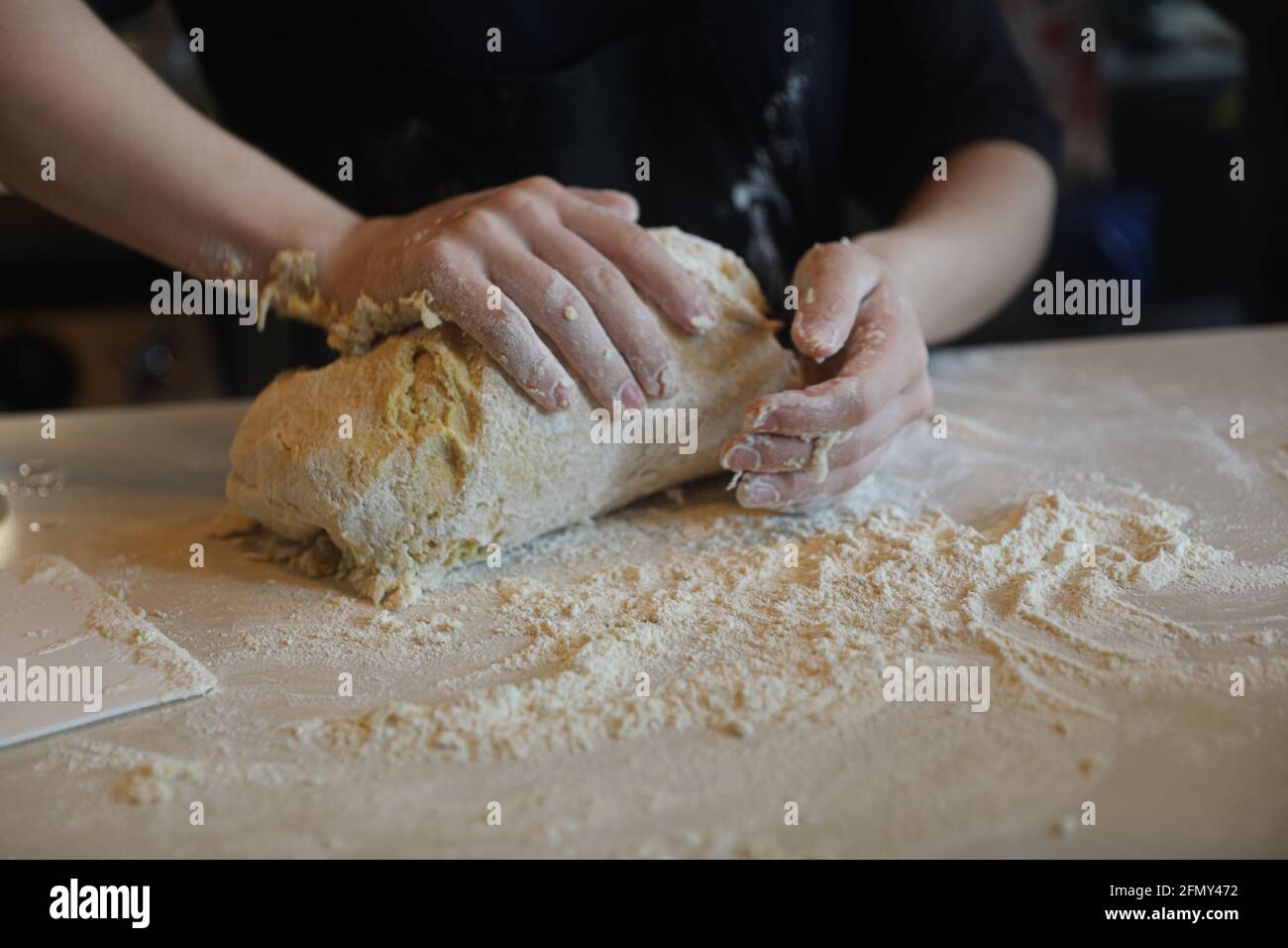 handmade fresh pasta making process. close up Stock Photo - Alamy