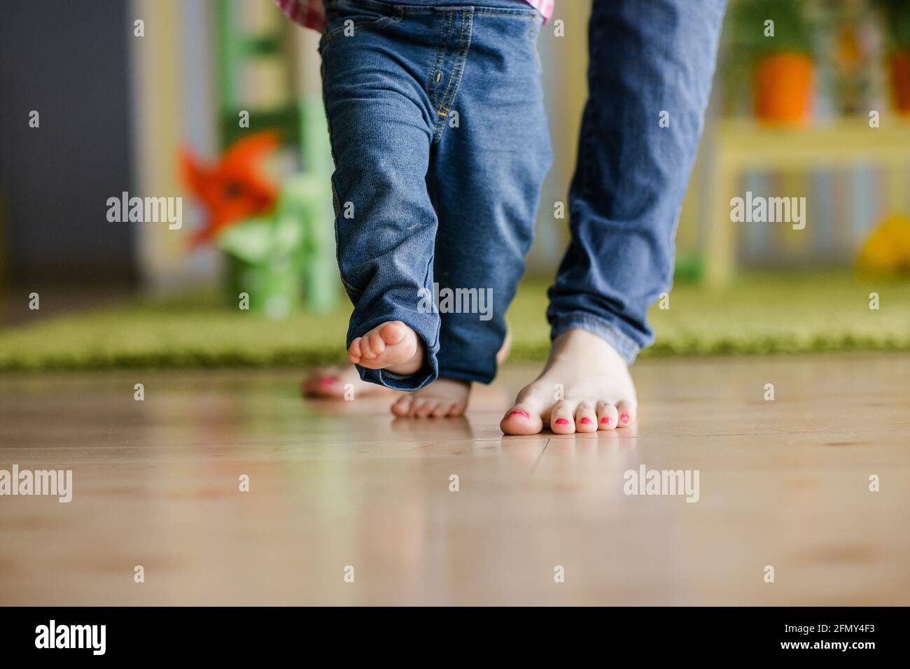 Taking baby walking hi-res stock photography and images - Alamy