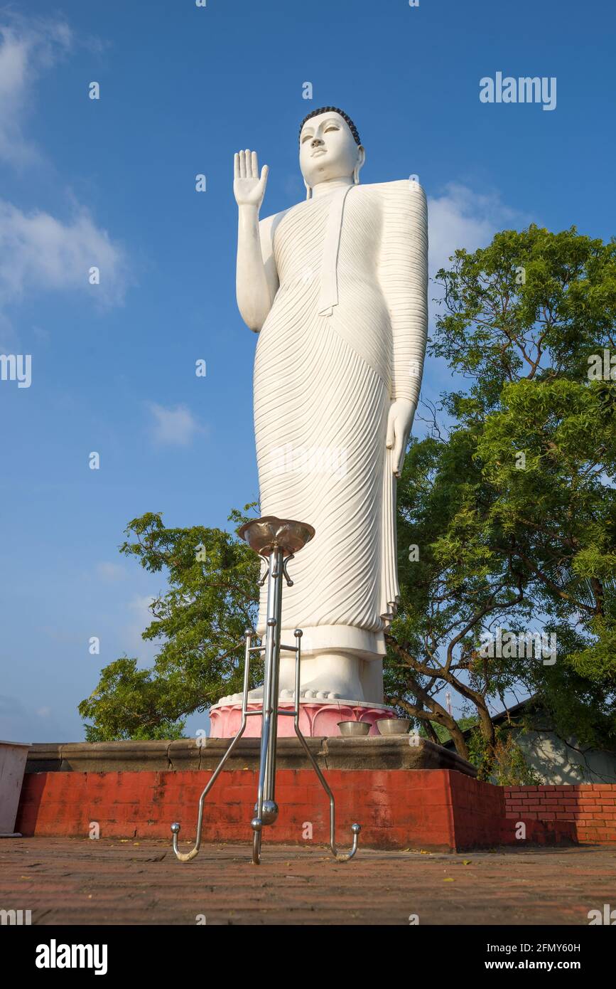 Sculpture of the standing Buddha in the Gokanna Rajamaha Viharaya ...