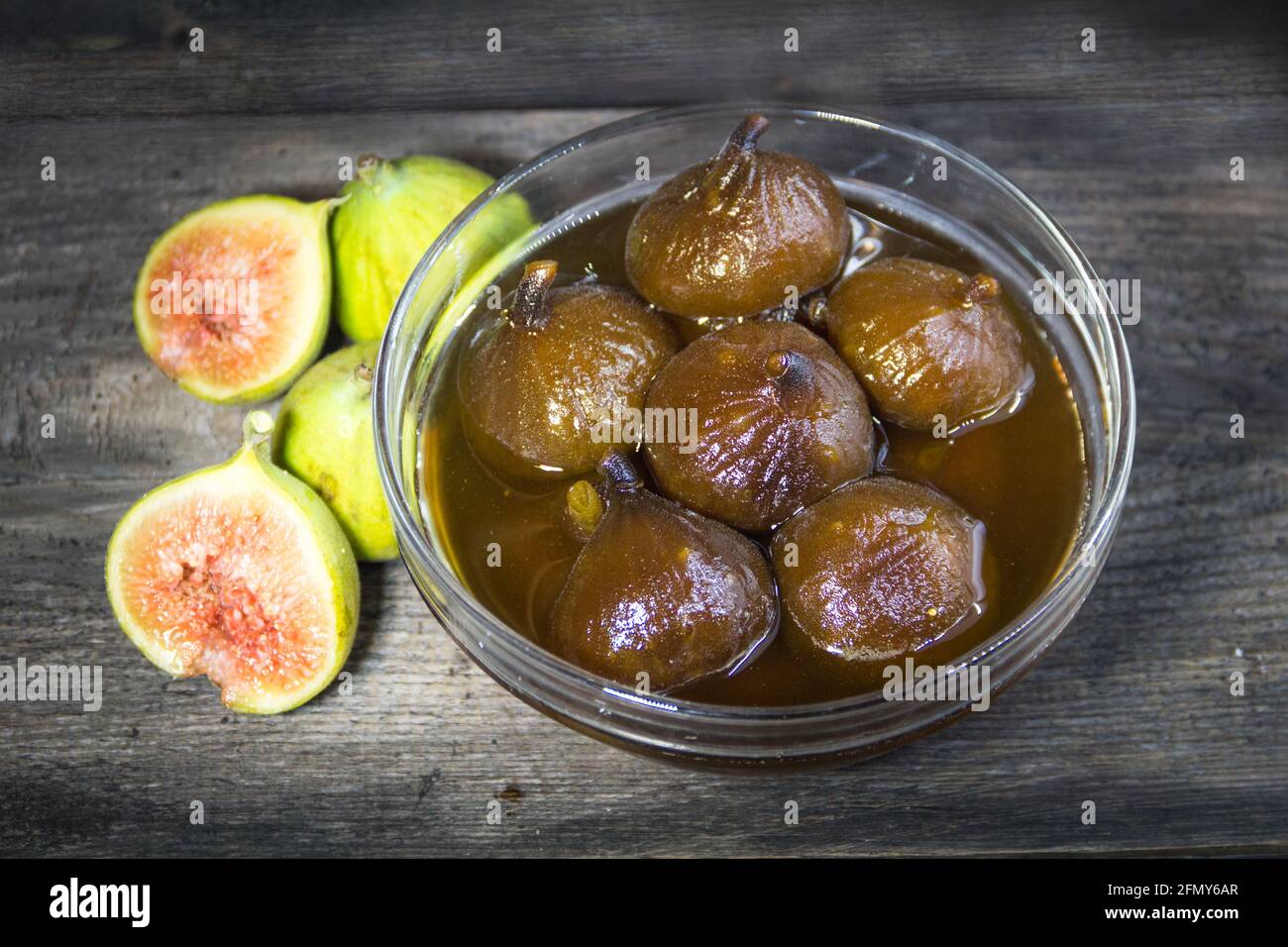 Figs in sugar syrup hi-res stock photography and images - Alamy