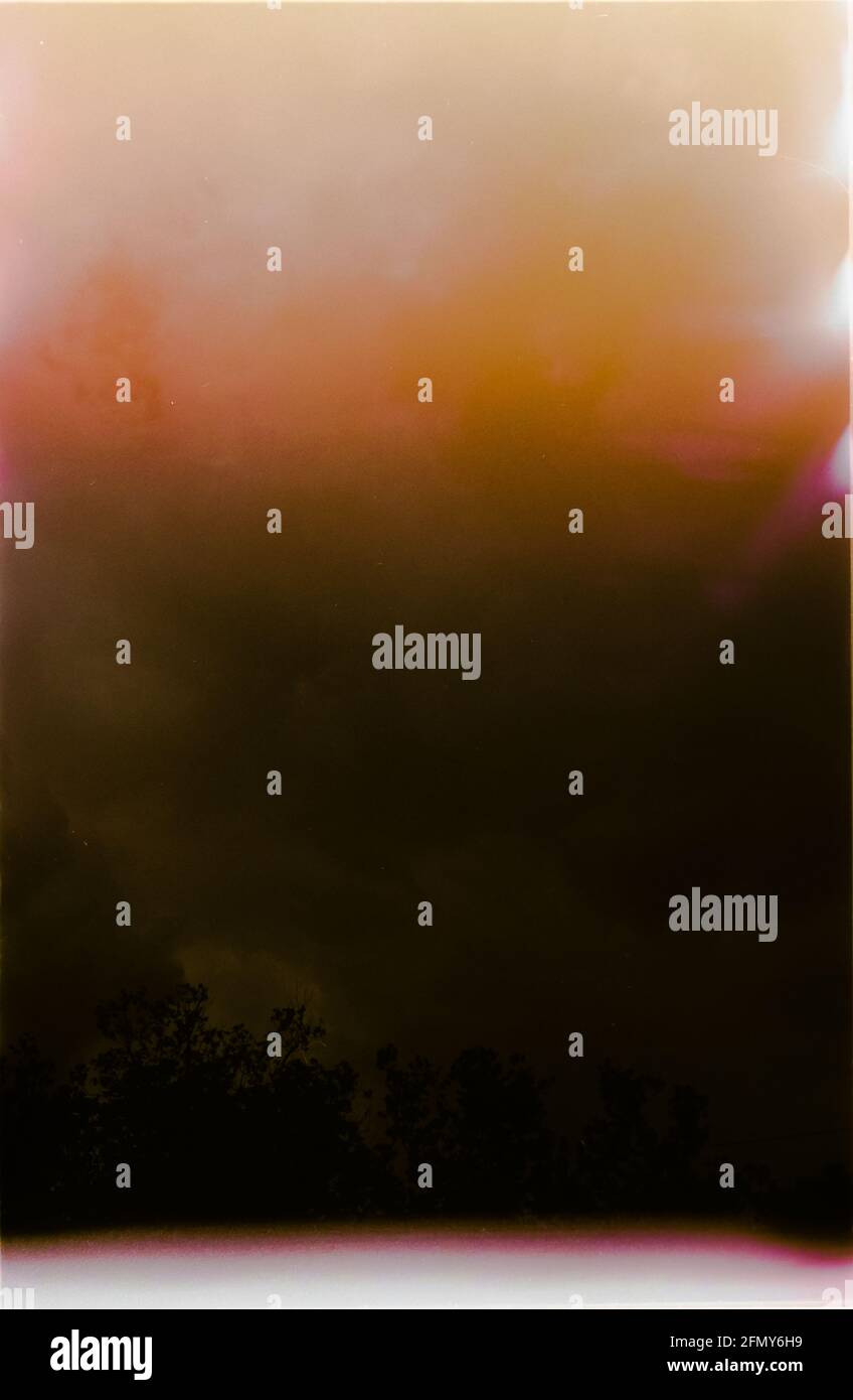 Abstract Orange Landscape Textured Film Background Stock Photo - Alamy