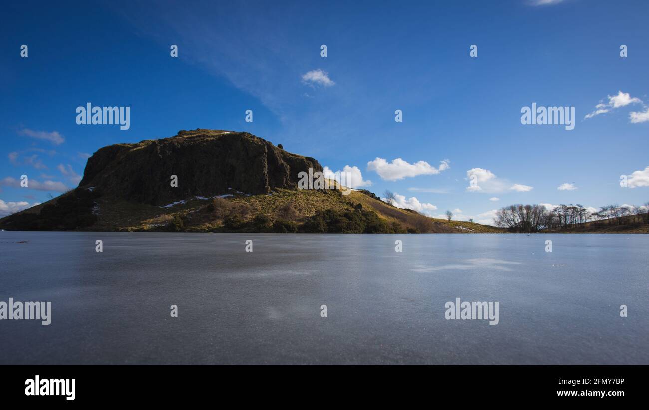 Nice landscape with rocks and lake Stock Photo - Alamy