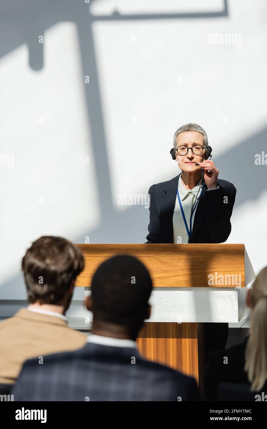 African american lecturer adjusting hi-res stock photography and images ...