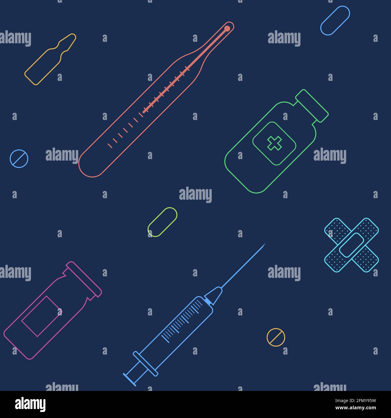 Medical equipment linear icons hi-res stock photography and images - Alamy