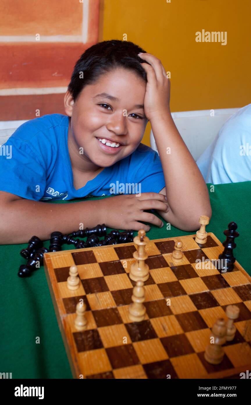 Child chess player Stock Photo - Alamy