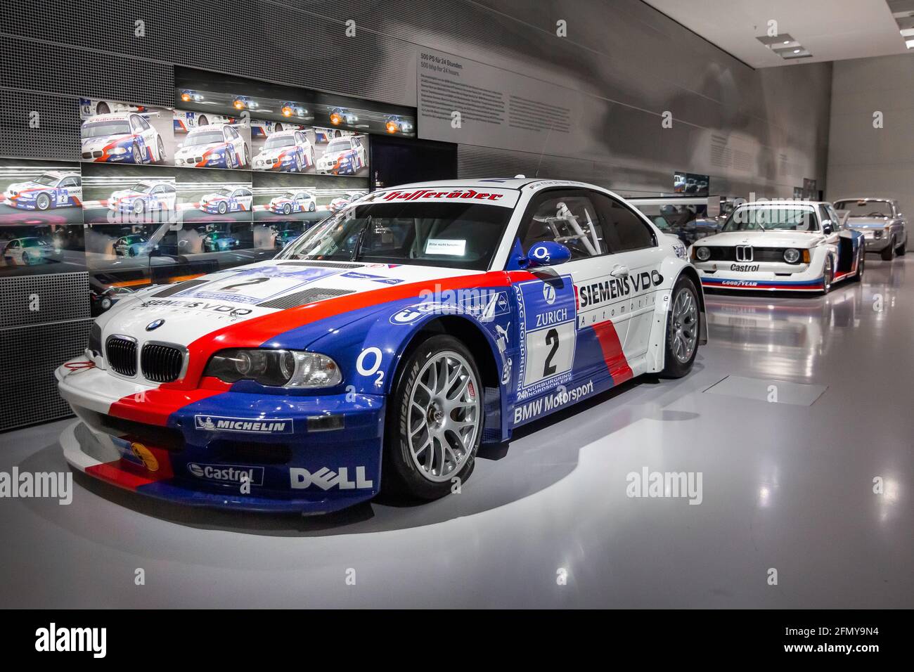 BMW M3 racing car in BMW museum, May 2021, Munich, Germany Stock Photo ...