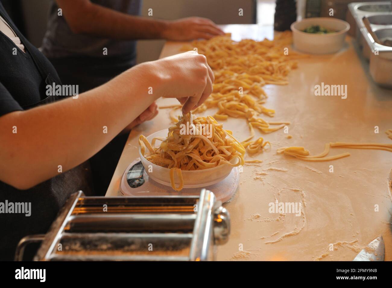 handmade fresh pasta making process. close up Stock Photo - Alamy