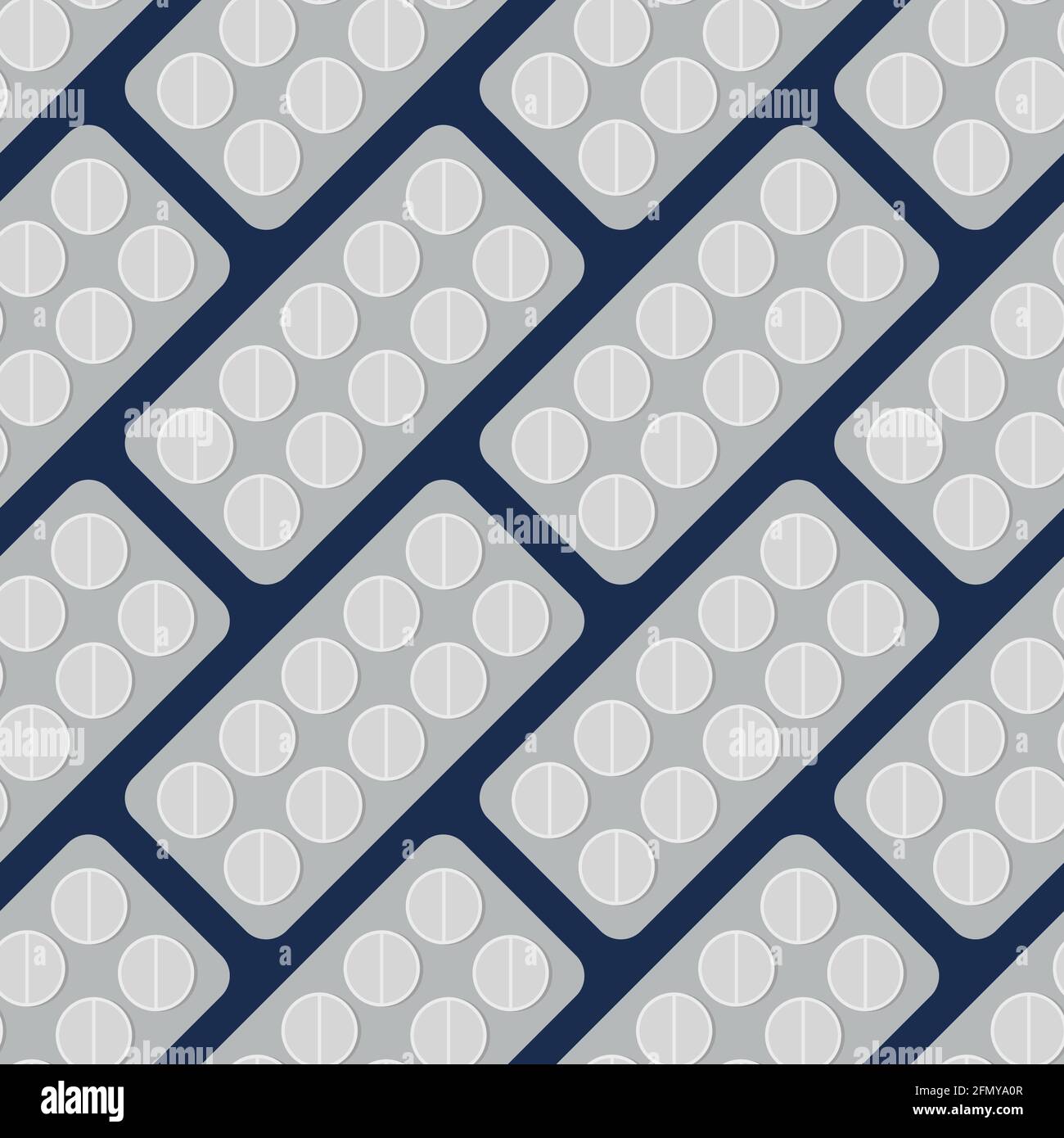 Seamless vector pattern with white medical tablets. Medical drug ...