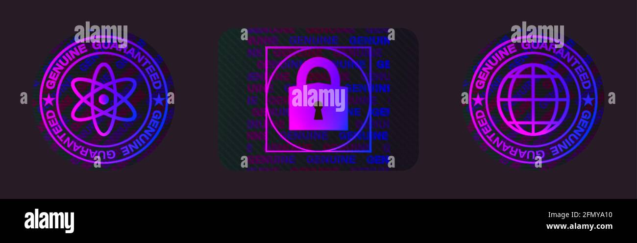 Product Certification Symbol. Hologram Sticker Set. Vector Stock Vector ...