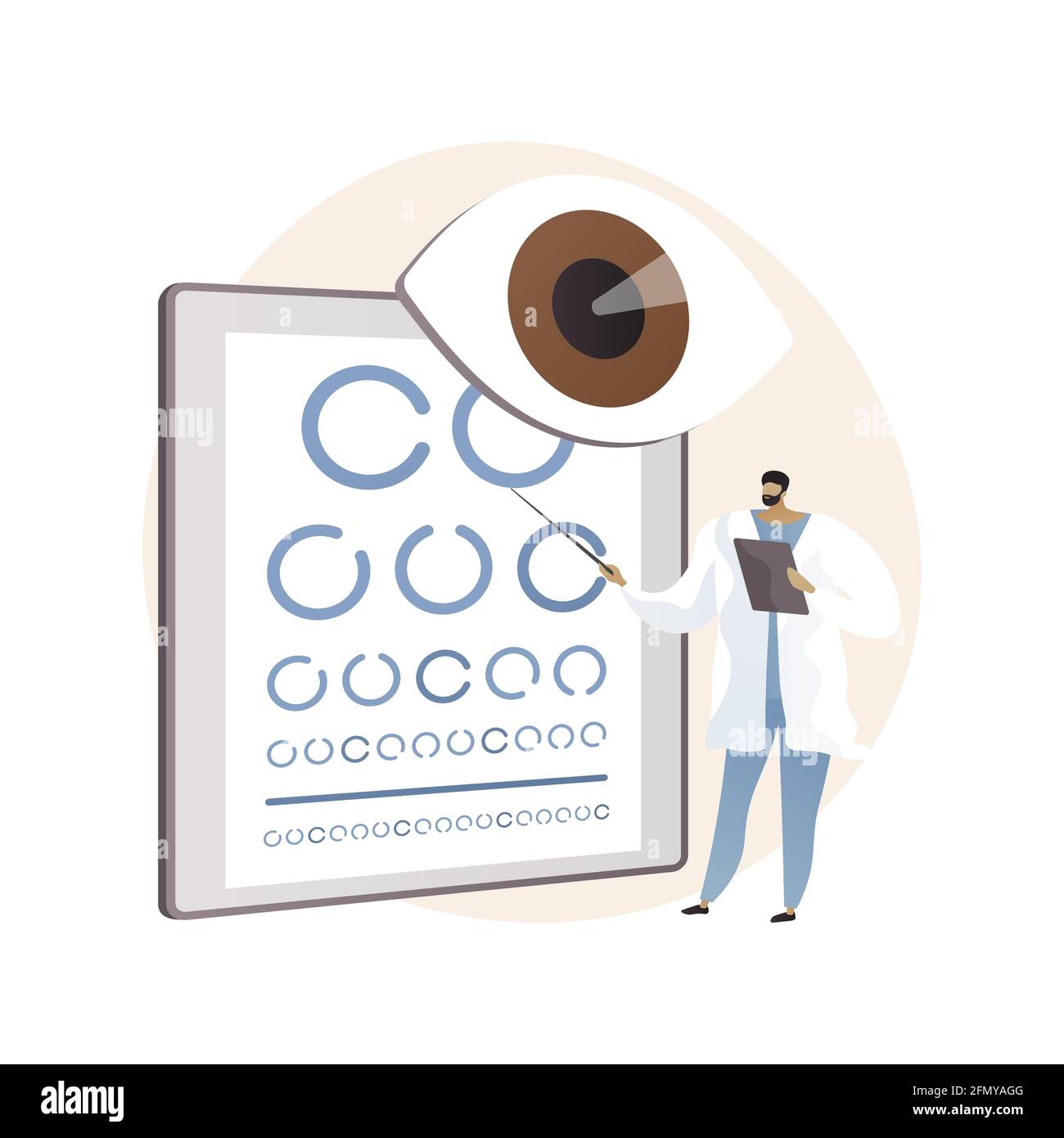 Vision screening abstract concept vector illustration Stock Vector ...