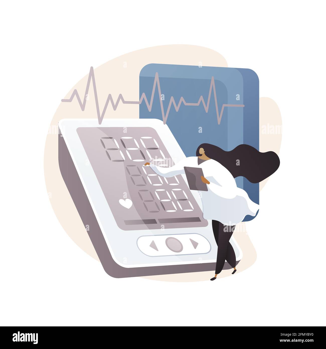 Blood pressure screening abstract concept vector illustration Stock ...