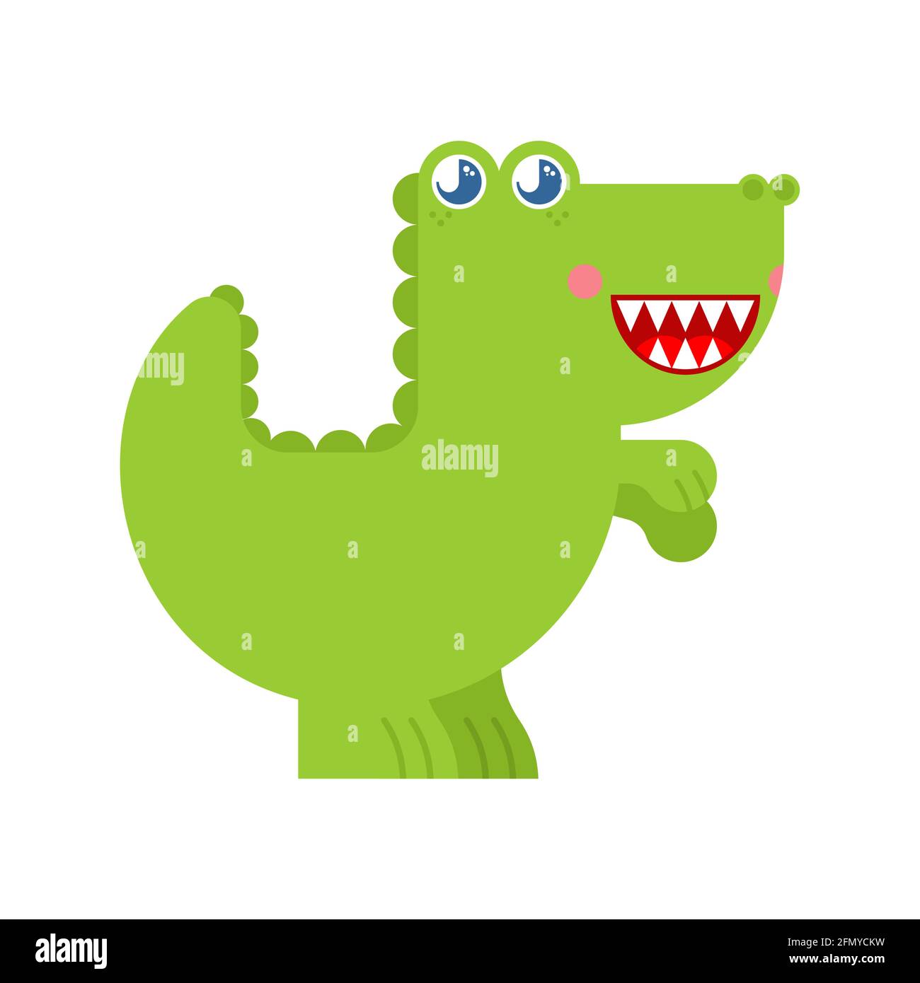 Cute dinosaur. funny dino. Pretty Tyrannosaurus vector illustration ...