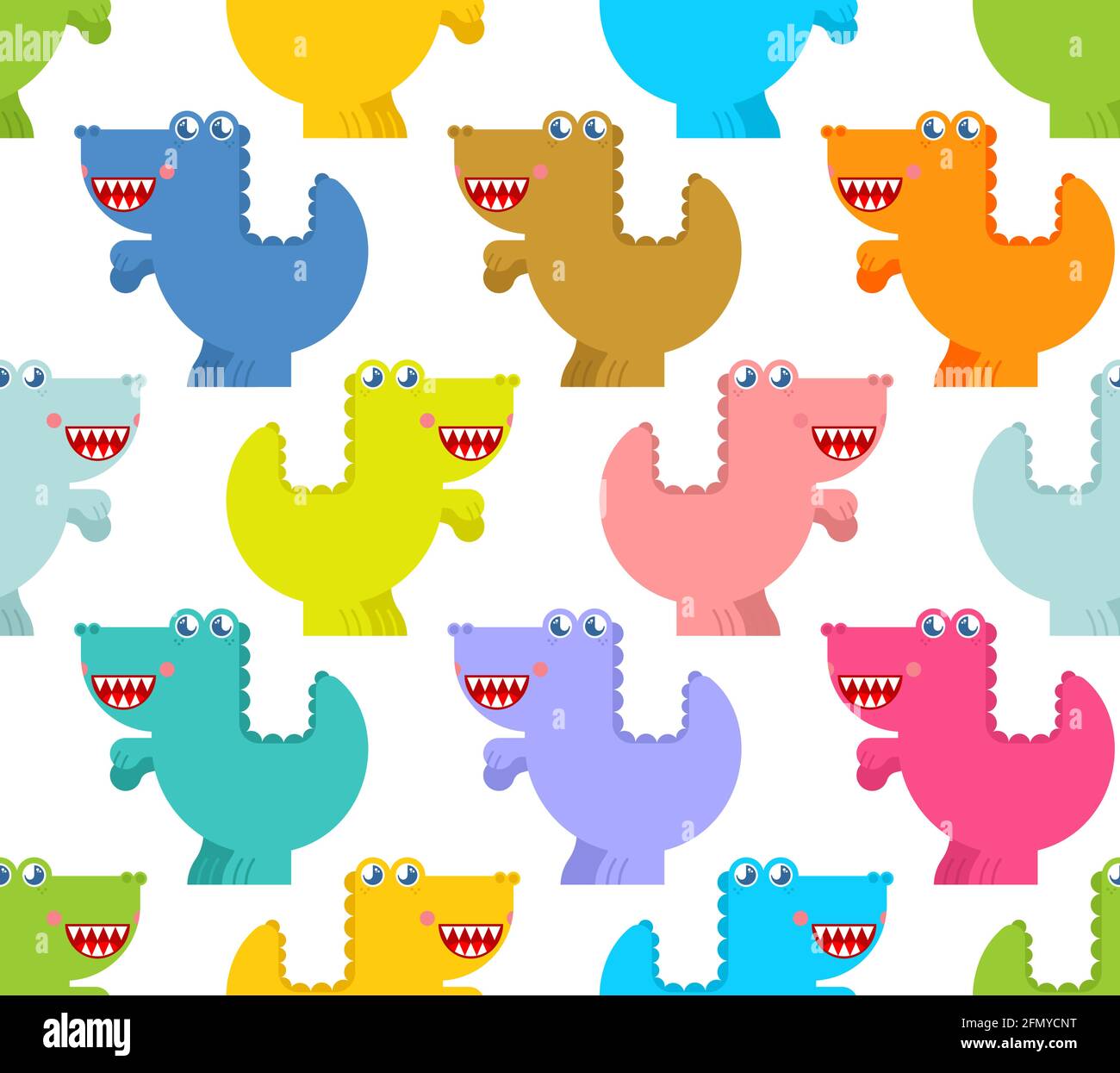 Cute dinosaur pattern seamless. funny dino background. Pretty ...