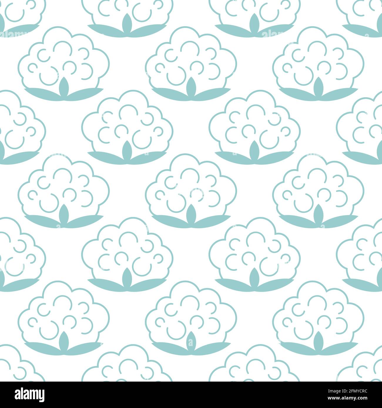 Cotton pattern seamless. Clap flower background. Cottons Inflorescence ...
