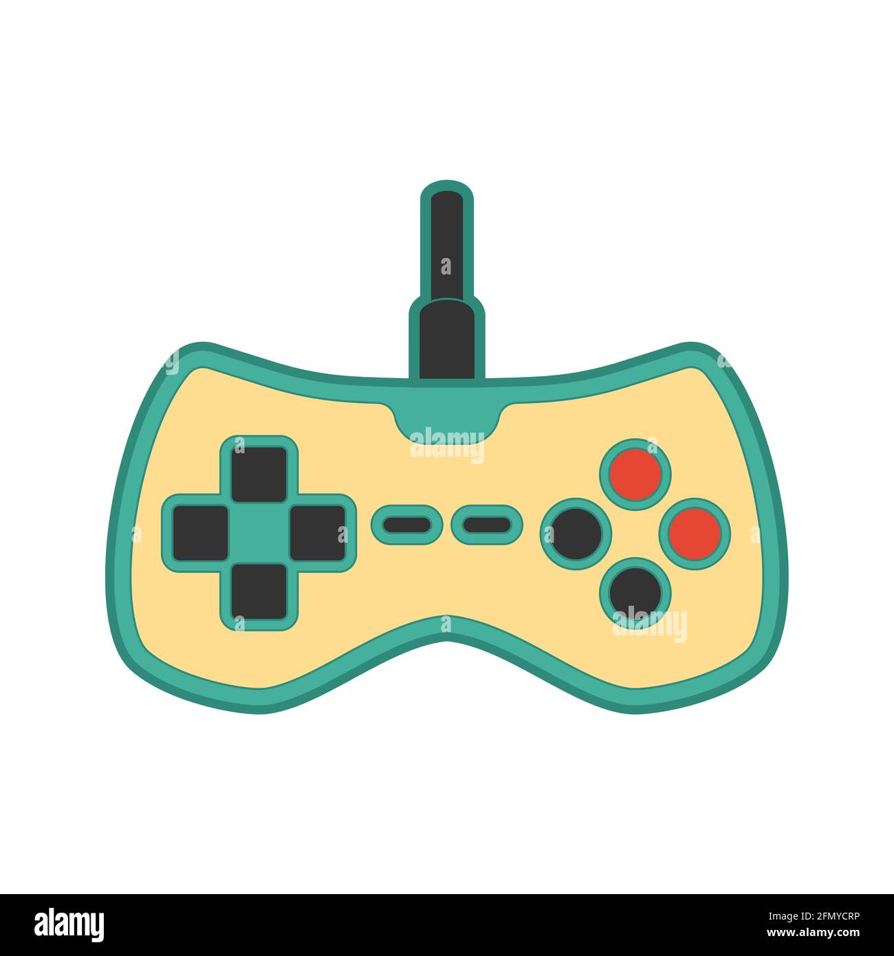 Retro gamepad for video games. vector illustration Stock Vector Image ...