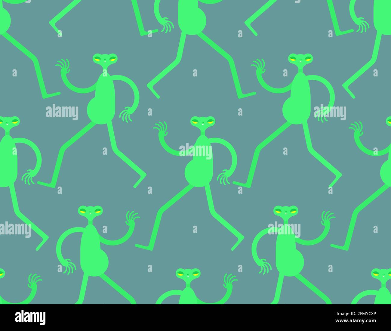 Aliens pattern seamless. UFO background. vector illustration Stock ...