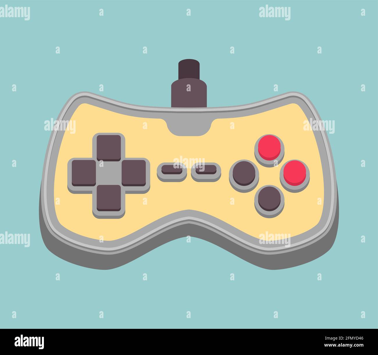 Retro gamepad for video games. vector illustration Stock Vector Image ...