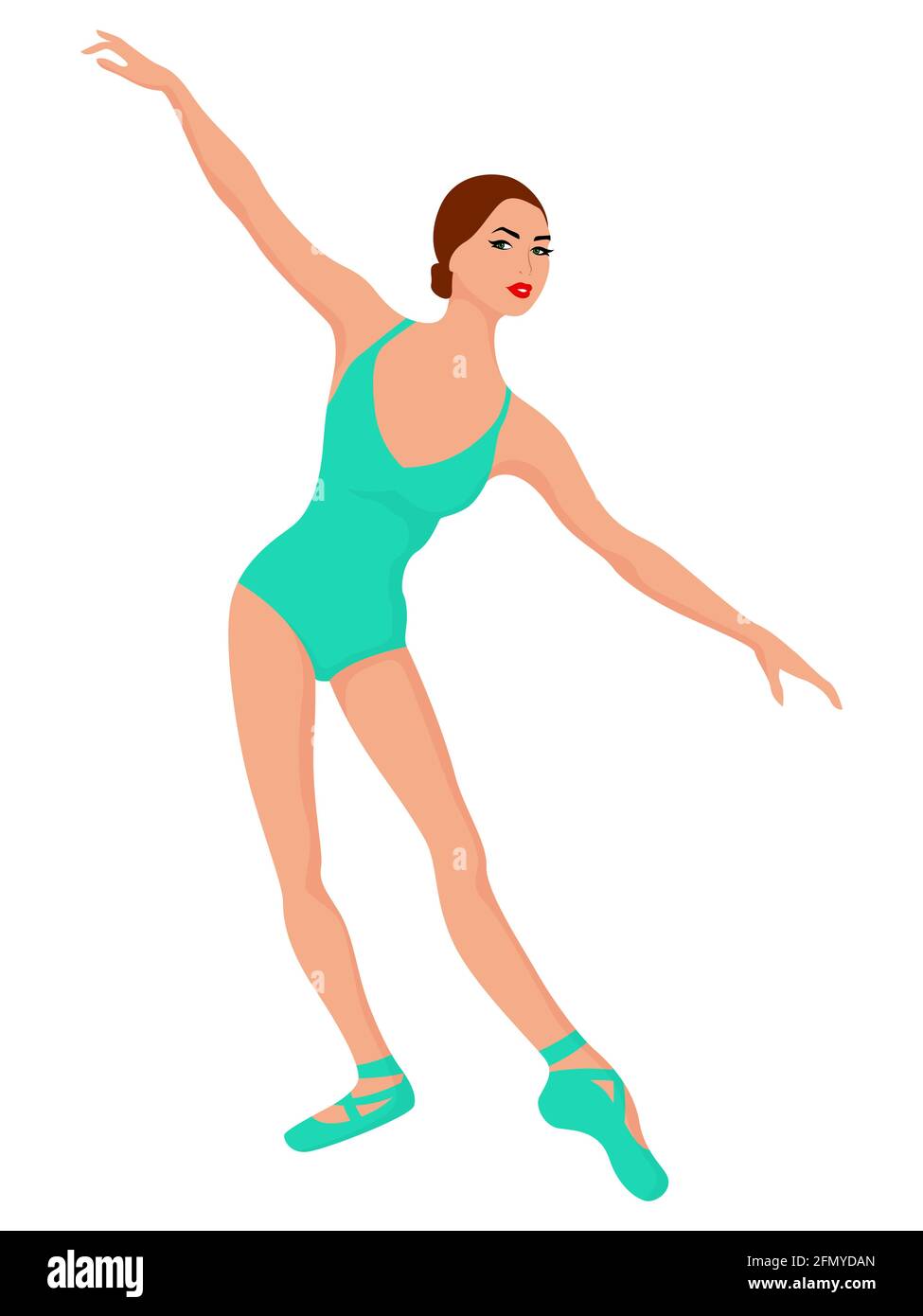 Girl ballerina performing Stock Vector Images - Alamy