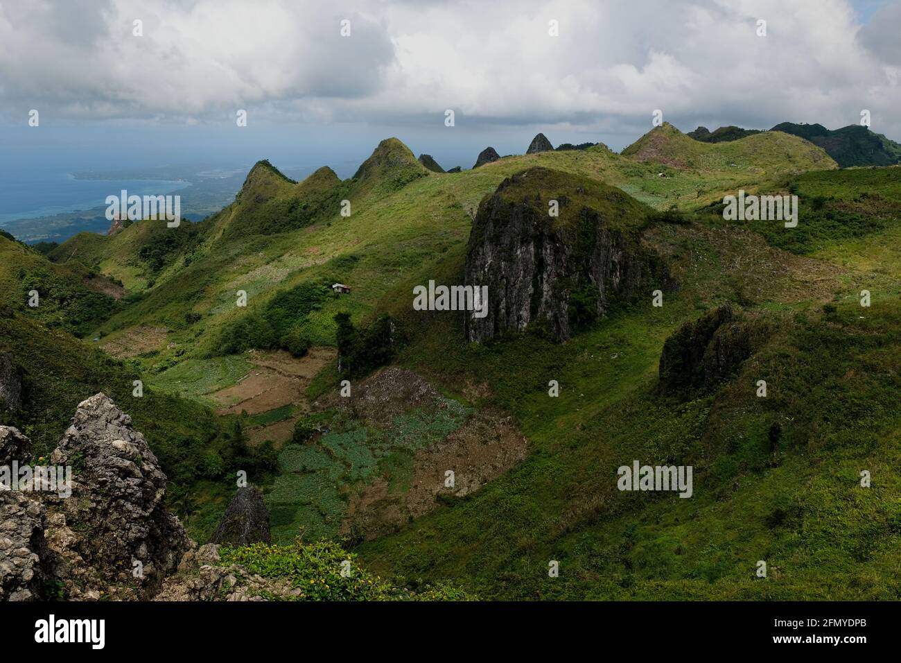 Cebu Island Philippines. From above you can see the peninsula of ...