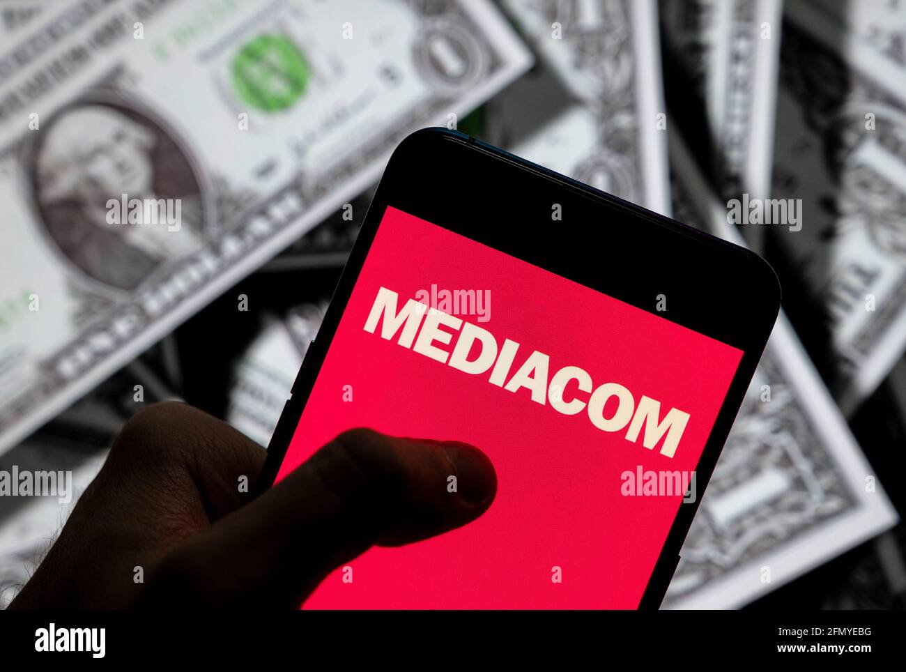 In this photo illustration the British media agency networks MediaCom ...
