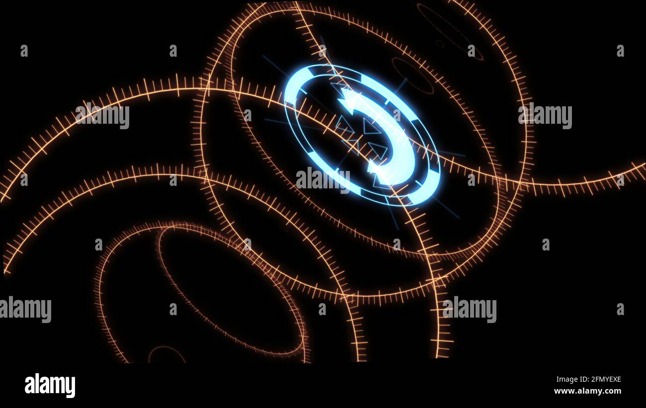 3D illustration - HUD Element in Hologram Style with light Stock Photo ...