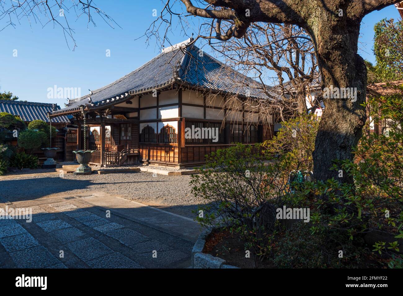 Tokyo, Japan - January 9, 2016: the site of the famous Ryusen-ji Temple ...