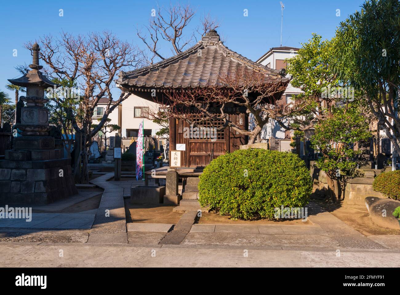 Tokyo, Japan - January 9, 2016: the site of the famous Ryusen-ji Temple ...