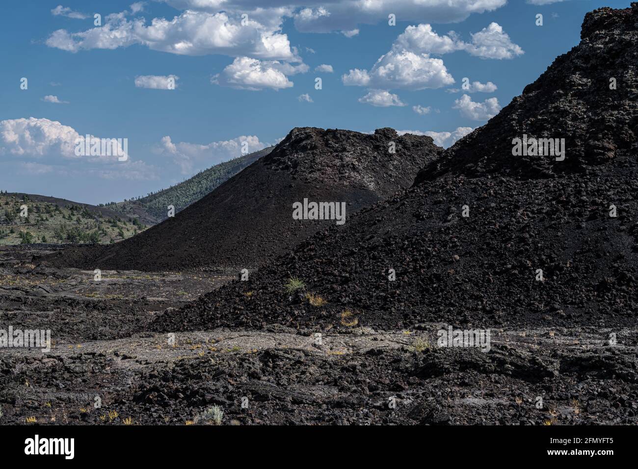 Spatter Cones, Craters of the Moon National Monument, Idaho Stock Photo ...