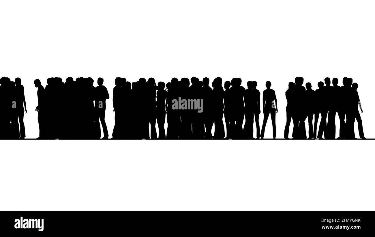 3D illustration - Crowd of people on the withe background Stock Photo ...