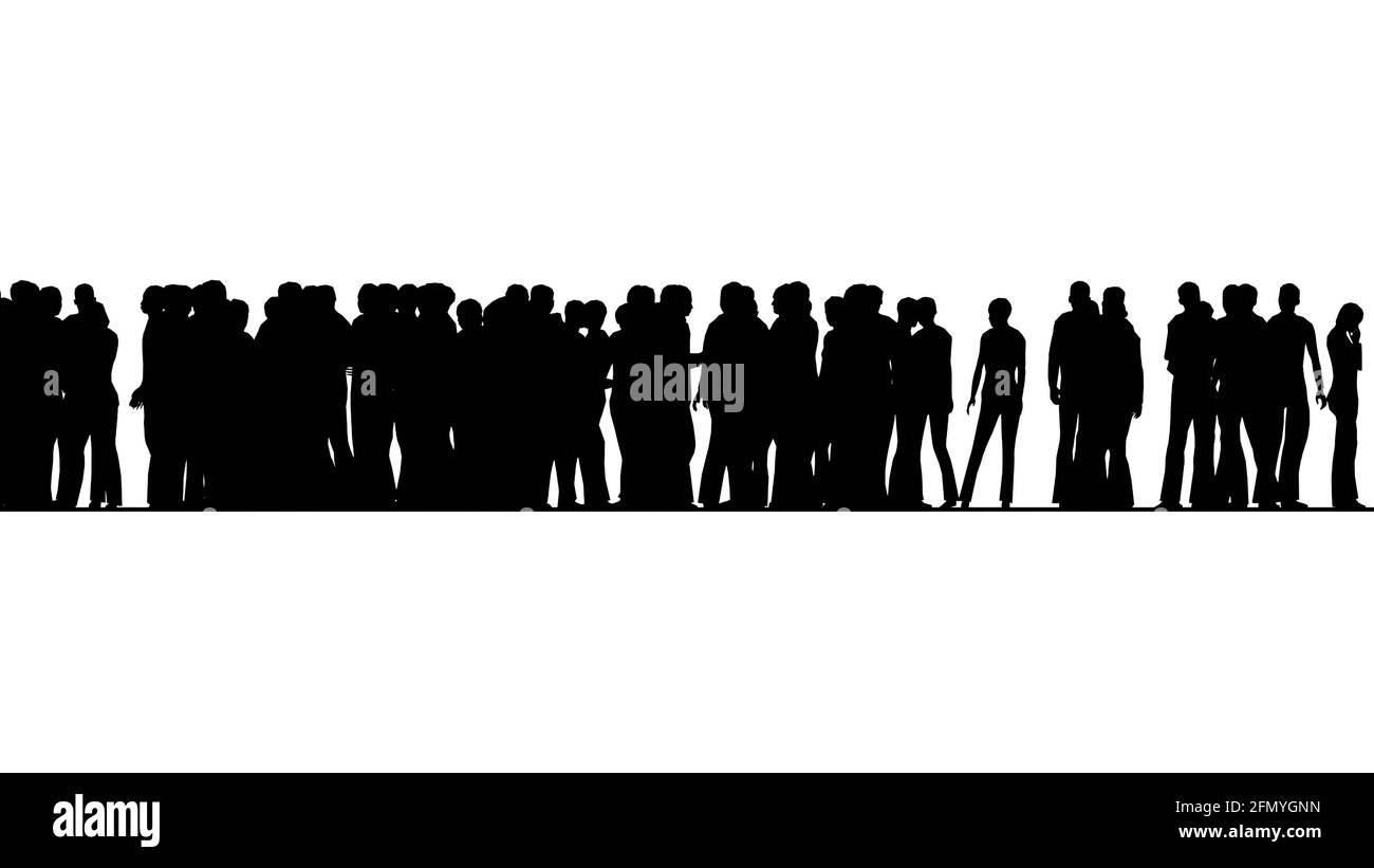 3D illustration - Crowd of people on the withe background Stock Photo ...