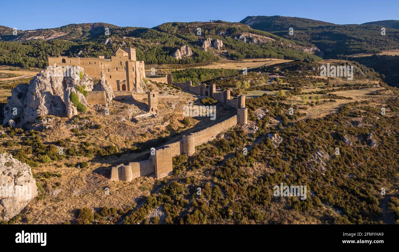 Castle of Loarre in Huesca province, Spain Stock Photo - Alamy