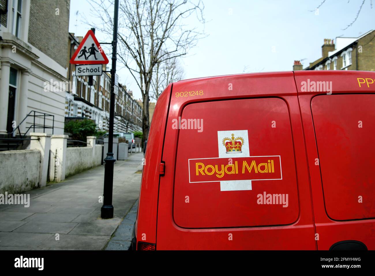 Red van with Royal Mail logotype Stock Photo - Alamy