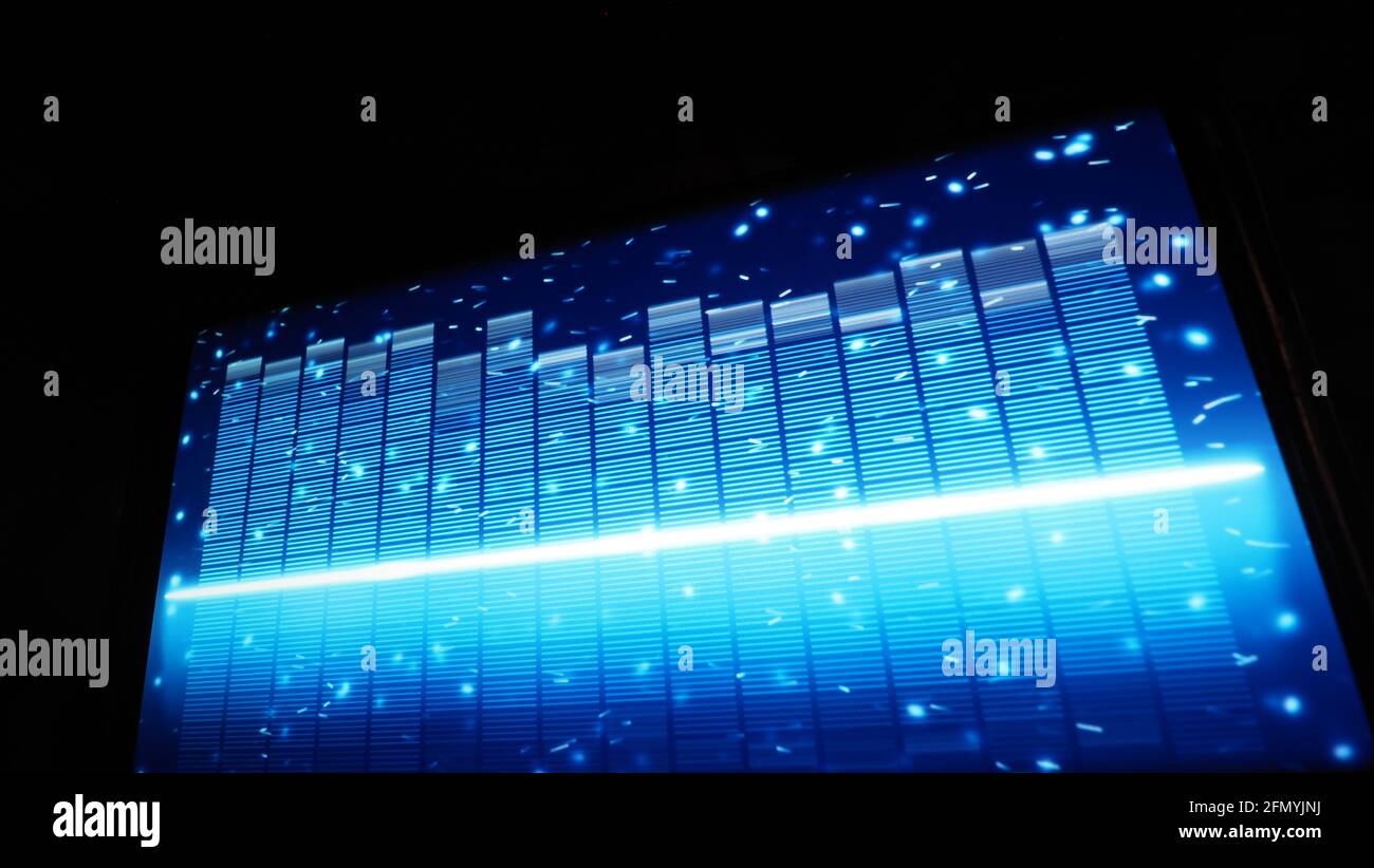 Music Equalizer bar. Audio waveform equalizer on screen black ...