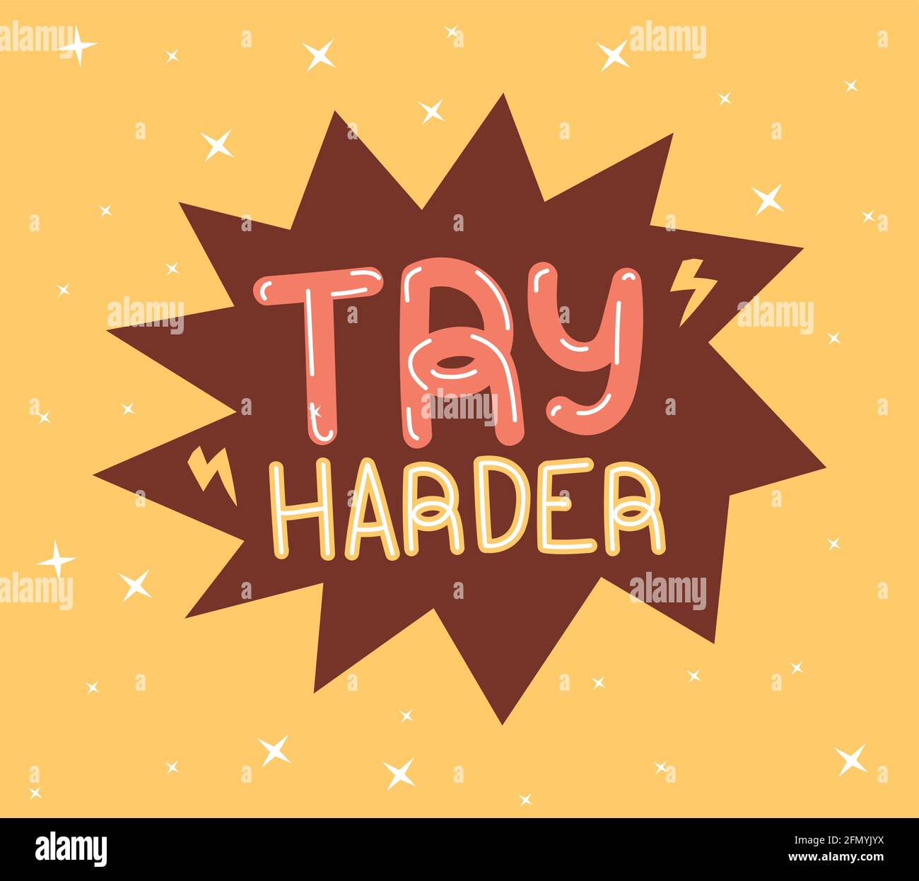 try harder phrase Stock Vector Image & Art - Alamy