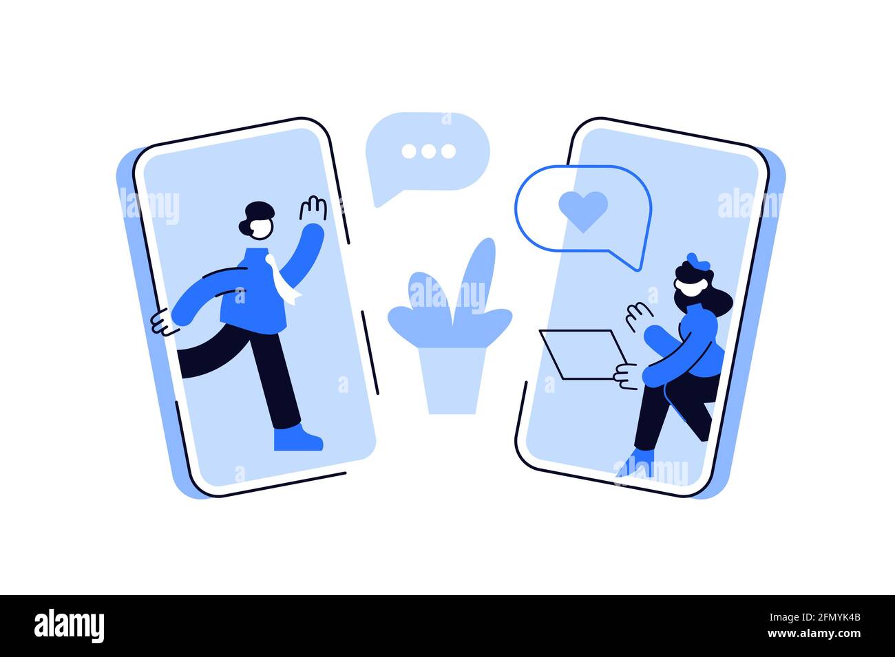 Social media design people tablet Cut Out Stock Images & Pictures - Alamy