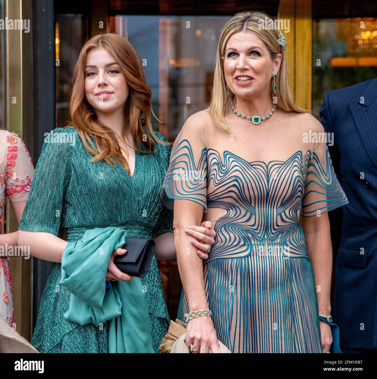Queen Maxima with Princess Alexia at royal theater Carre in Amsterdam ...